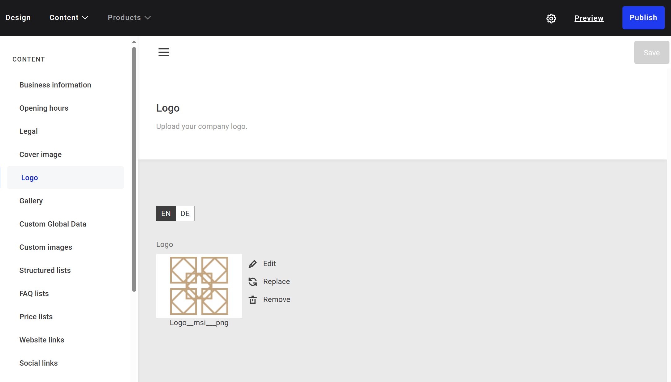 How to add a customer logo via Global Data – Mono Help Center