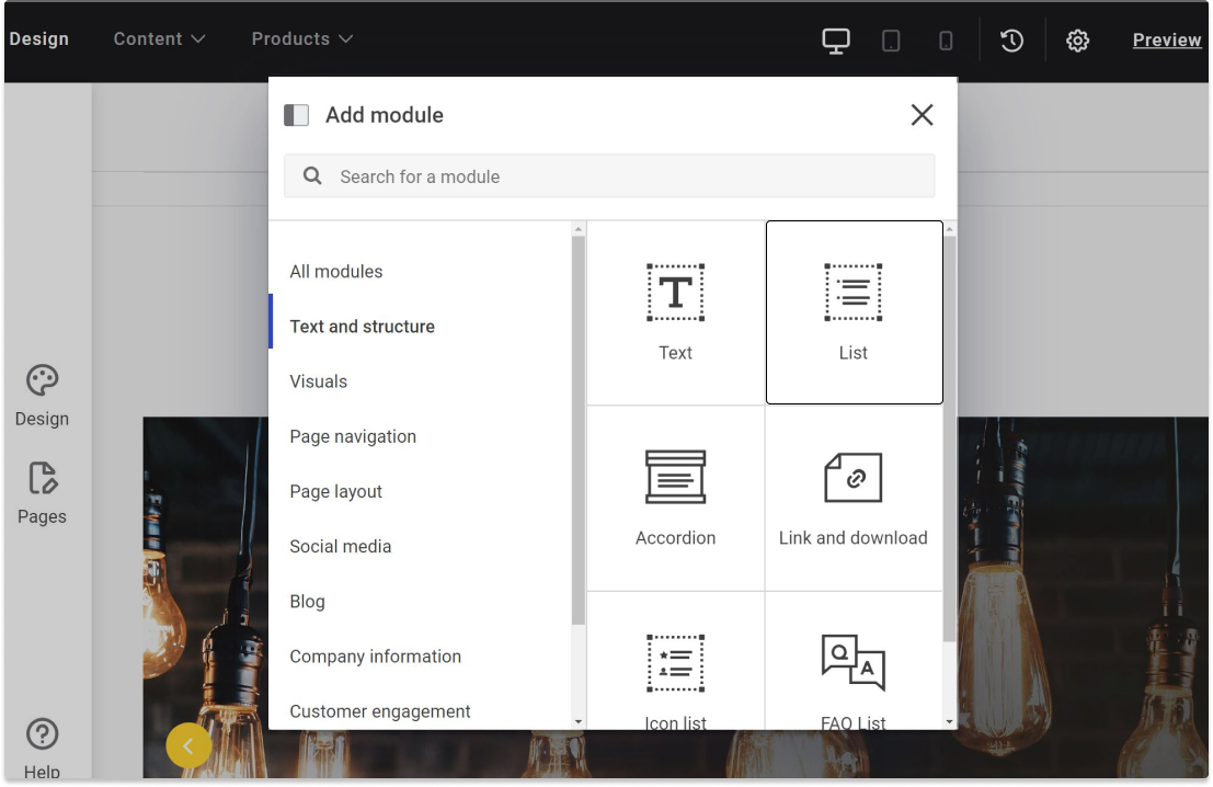 List module – Mono Help Center